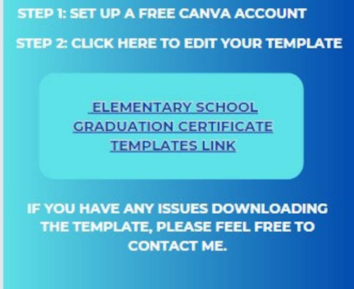 Elementary School Graduation Certificate, School Award Certificate ...