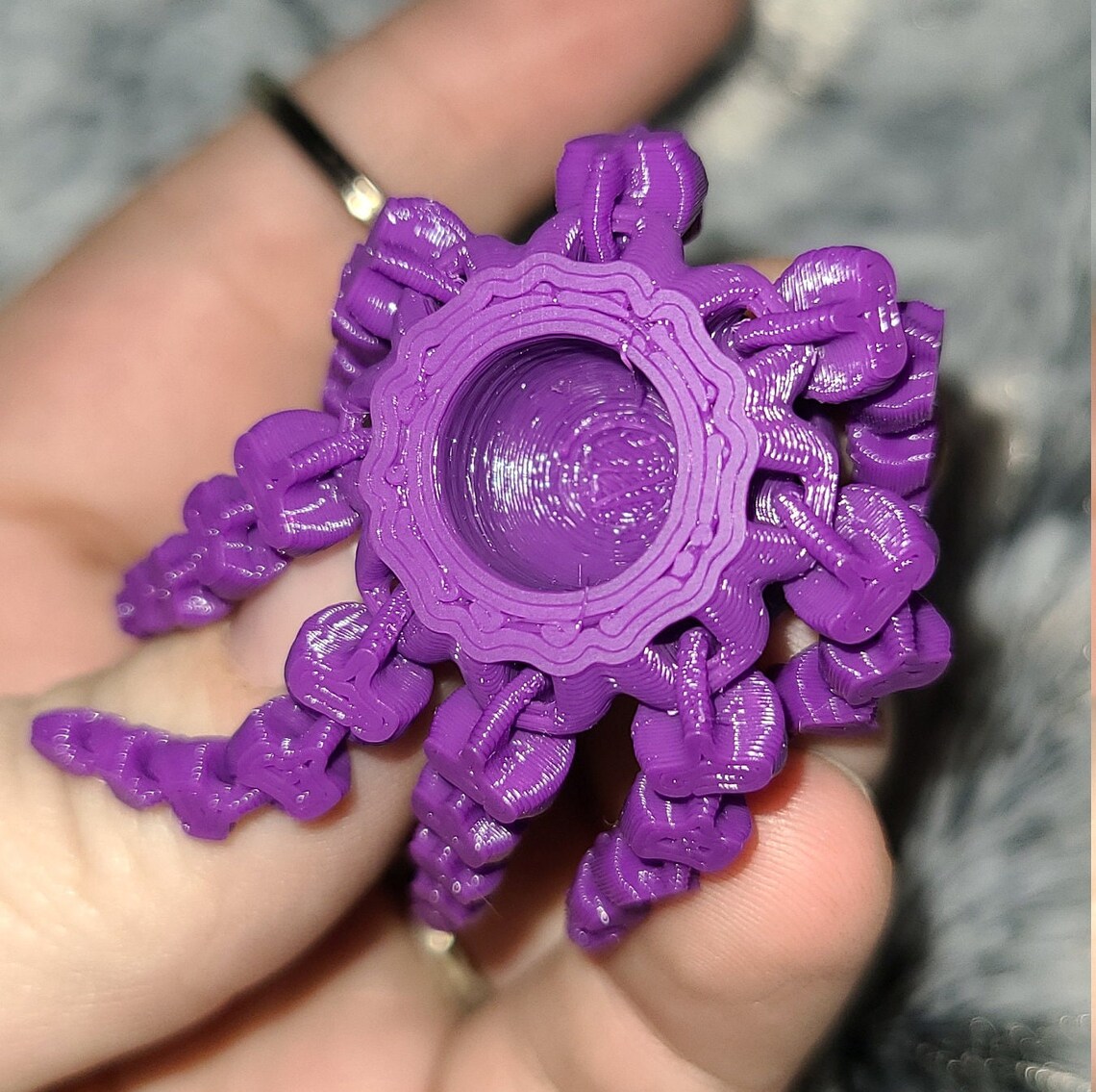 Articulated Octopus Keychain 3D Printed - Etsy