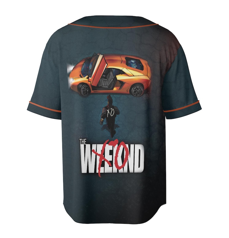 Starboy-inspired Anime Baseball Jersey, Lamborghini the Weeknd Jersey ...