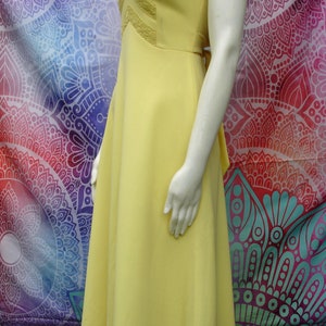 1970's Spinney Yellow Crimplene Maxi Dress Size 12 - Etsy UK