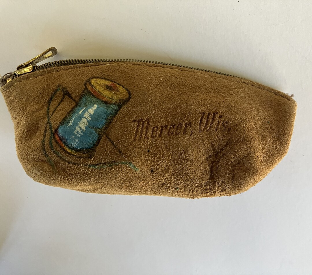 Vintage Suede Sewing Kit - Etsy