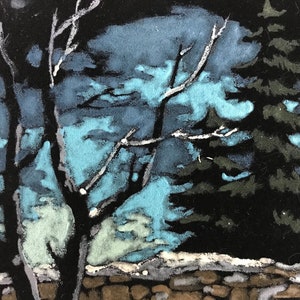 Vintage Two Paint by Number Scenes on Velour - Etsy