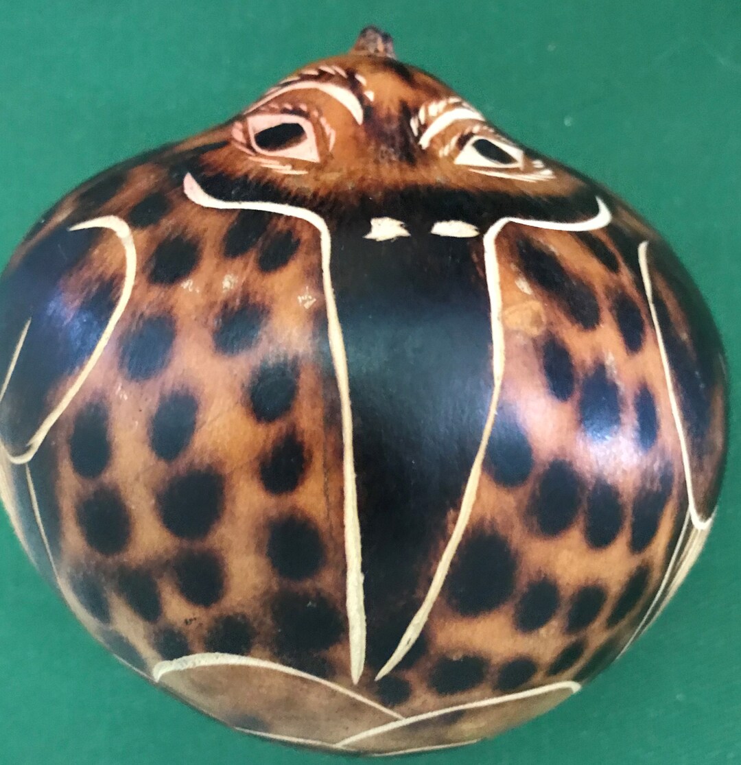 Vintage Peruvian Carved Gourd - Etsy