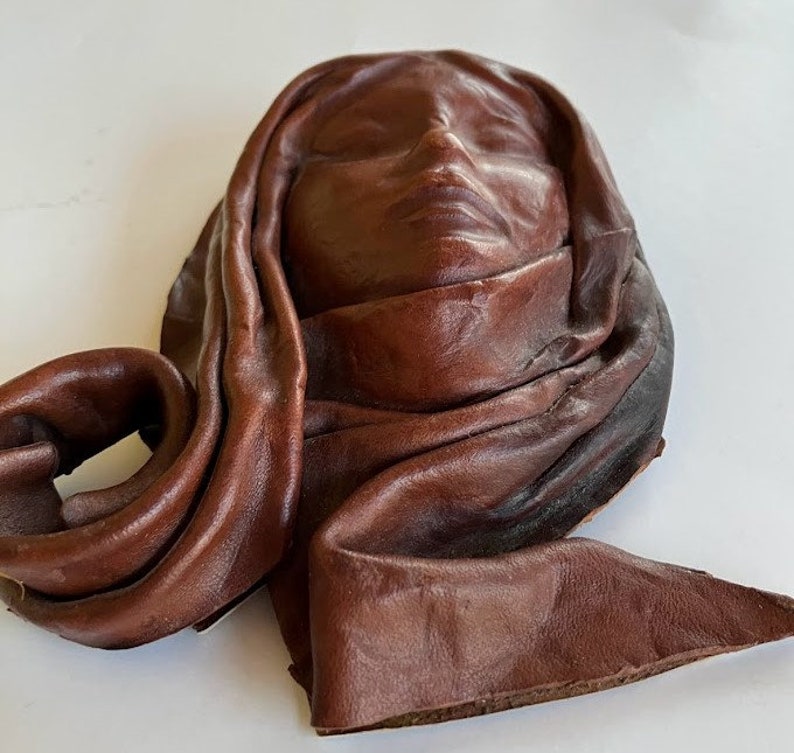 Vintage Woman's Leather Face - Etsy