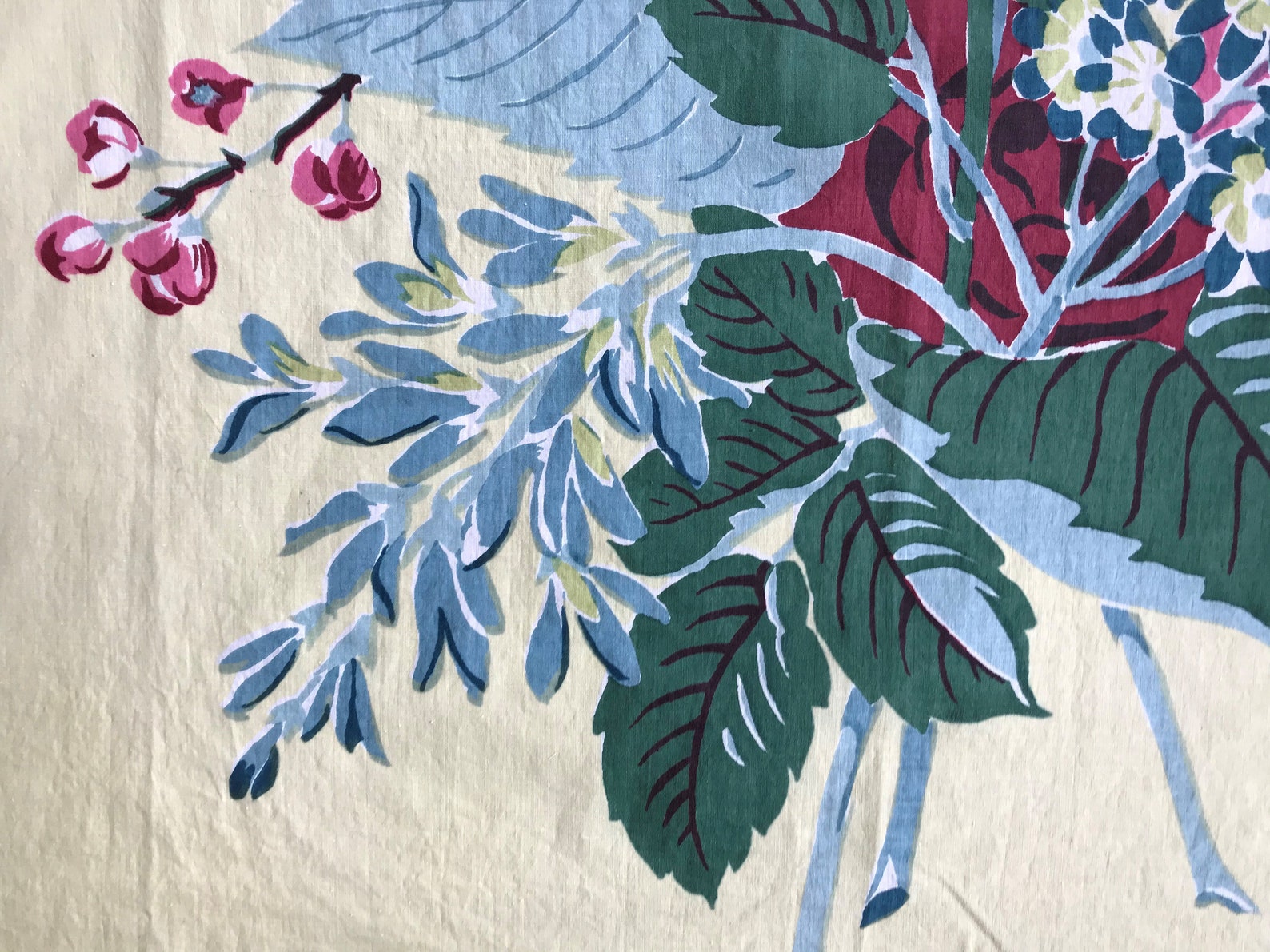 Vintage Flowered Fabric | Etsy