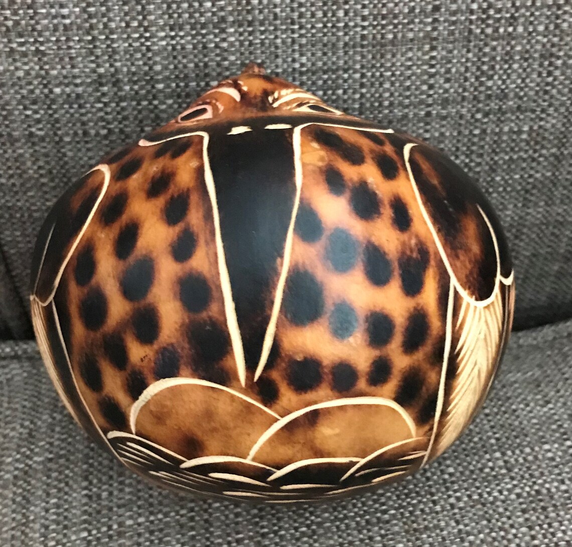 Vintage Peruvian Carved Gourd - Etsy