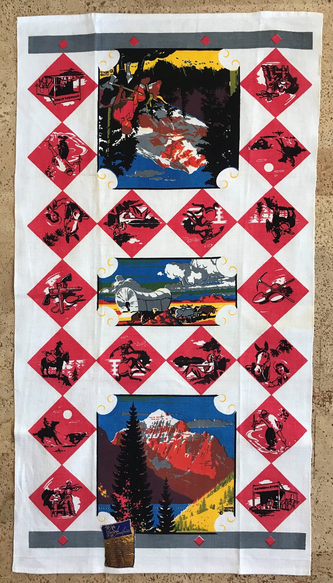 Vintage Kaydee Victor Beals Kitchen Towel - Etsy