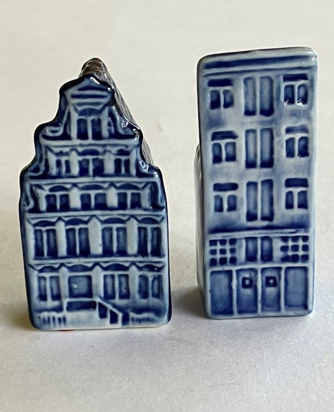 Vintage Delft Blue Miniature Row Houses - Etsy