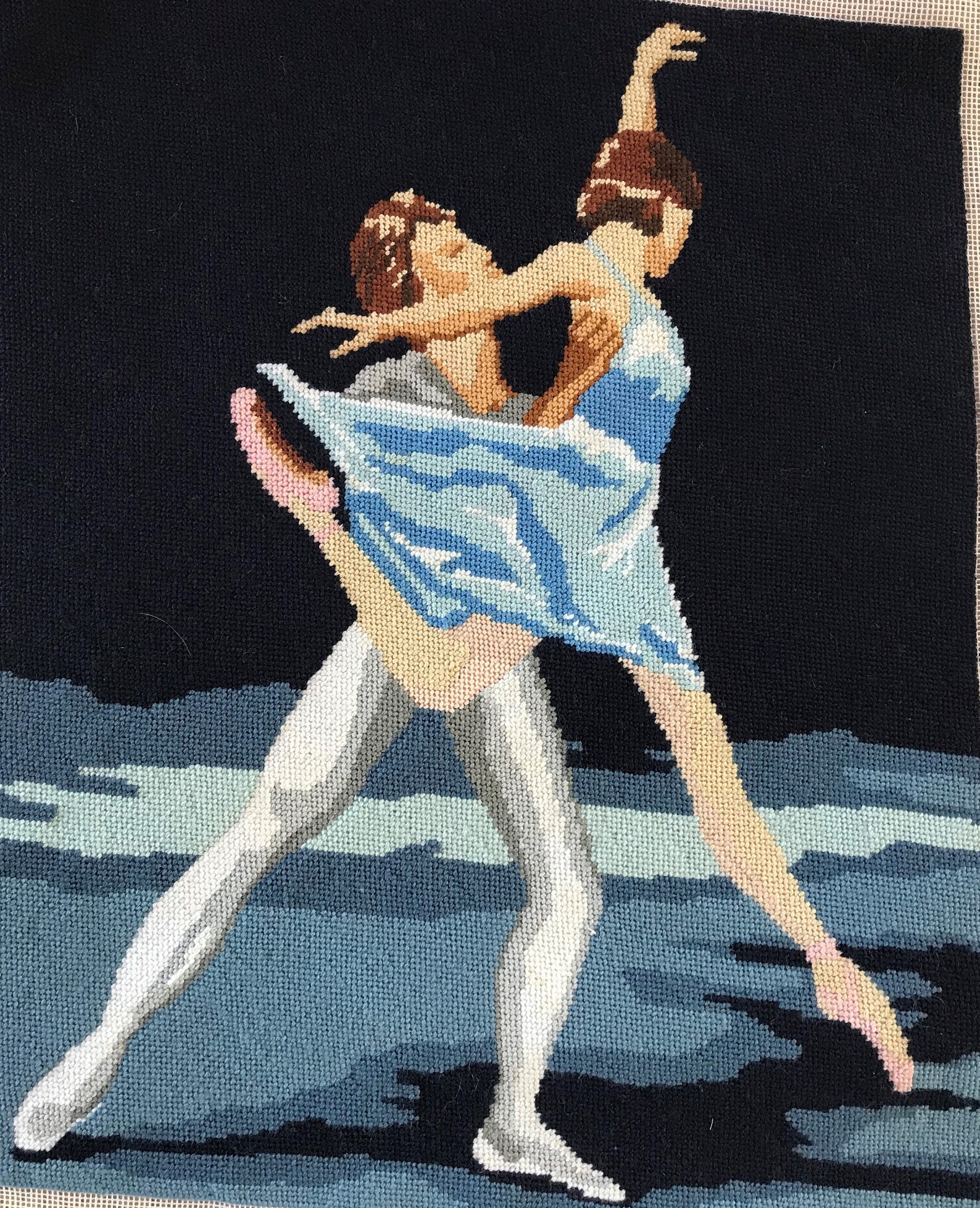 Vintage Needlepoint Ballet Picture - Etsy