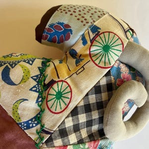 Vintage Patchwork Stuffed Ram - Etsy