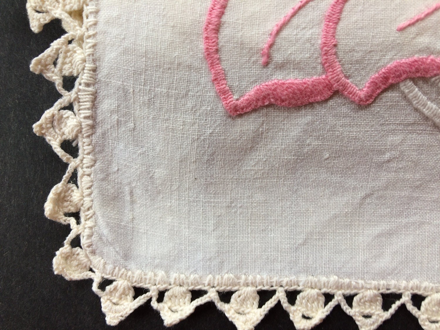 Vintage Runner With Cut Work, Embroidery, and Crochet - Etsy