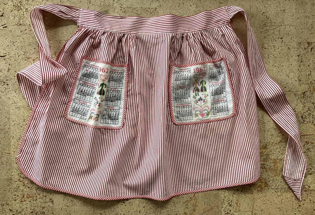 Vintage Pocket Calendar Apron - Etsy