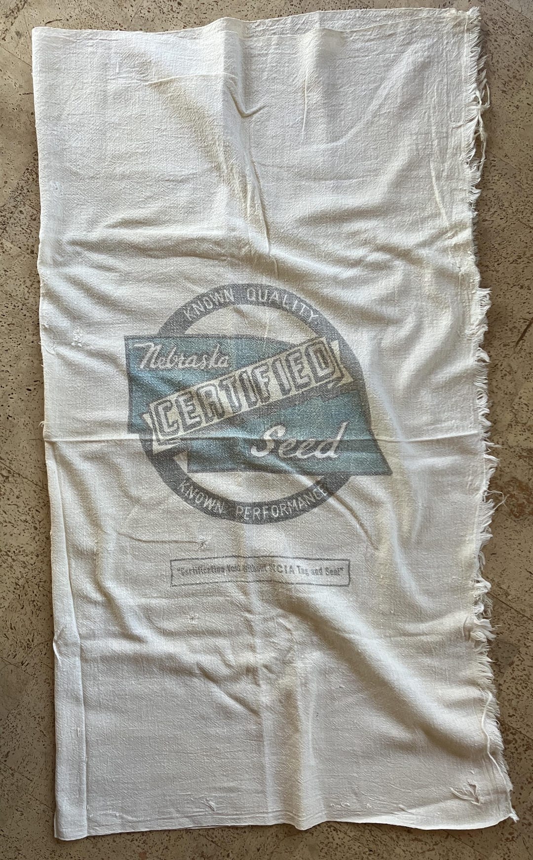 Vintage Large Nebraska Seed Bag - Etsy