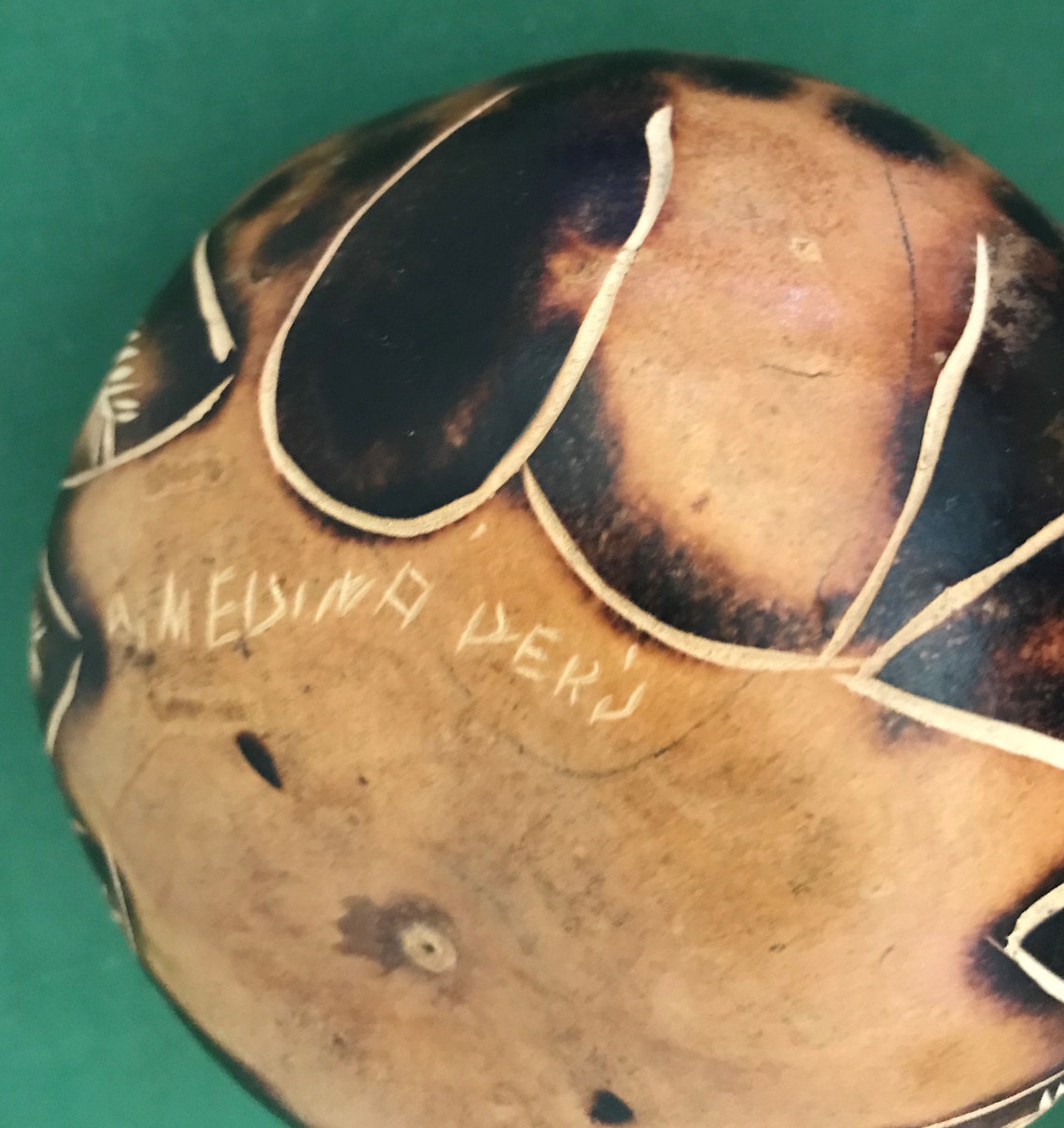 Vintage Peruvian Carved Gourd - Etsy