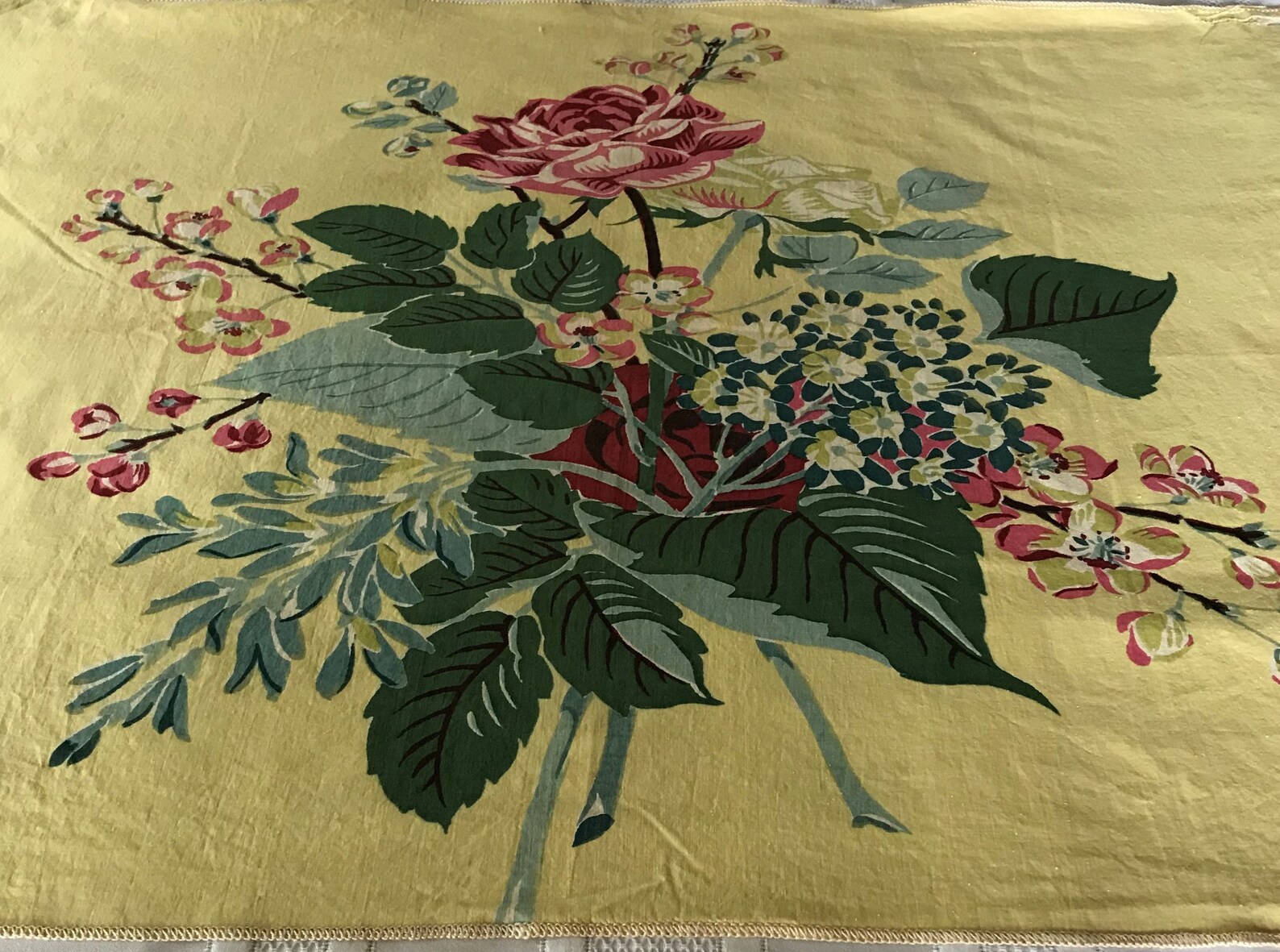 Vintage Flowered Fabric | Etsy