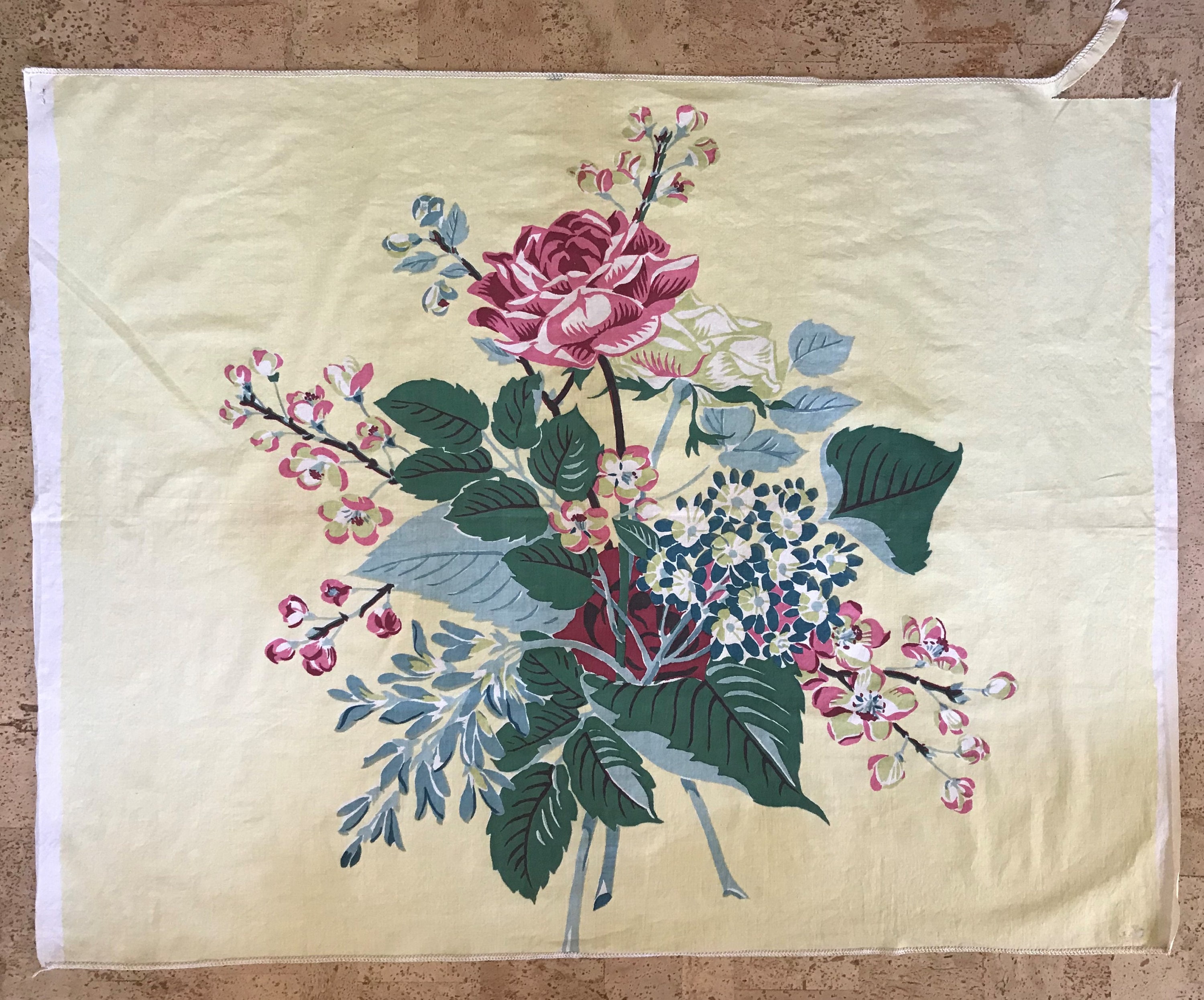 Vintage Flowered Fabric | Etsy