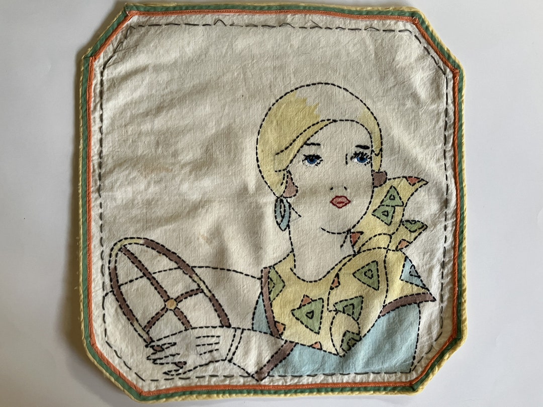 Vintage Flapper Driving Touring Car Pillow Cover - Etsy
