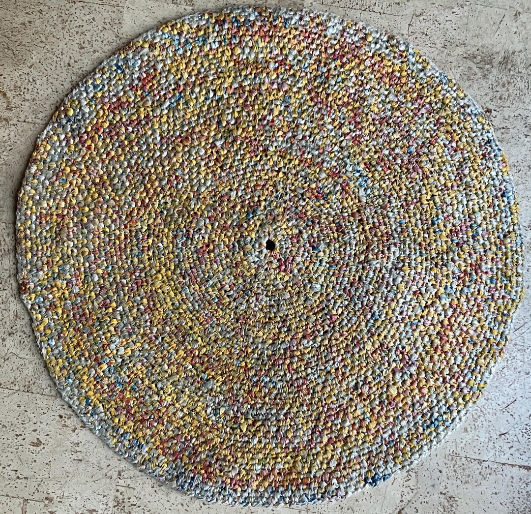Vintage Plastic Bread-wrapper Crocheted Rug - Etsy