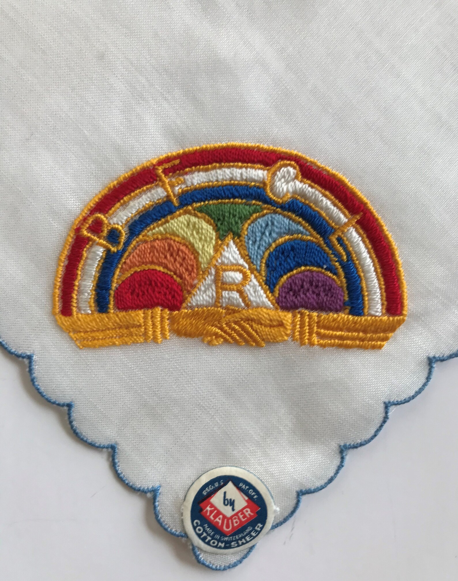 Vintage Rainbow Girls Handkerchief - Etsy