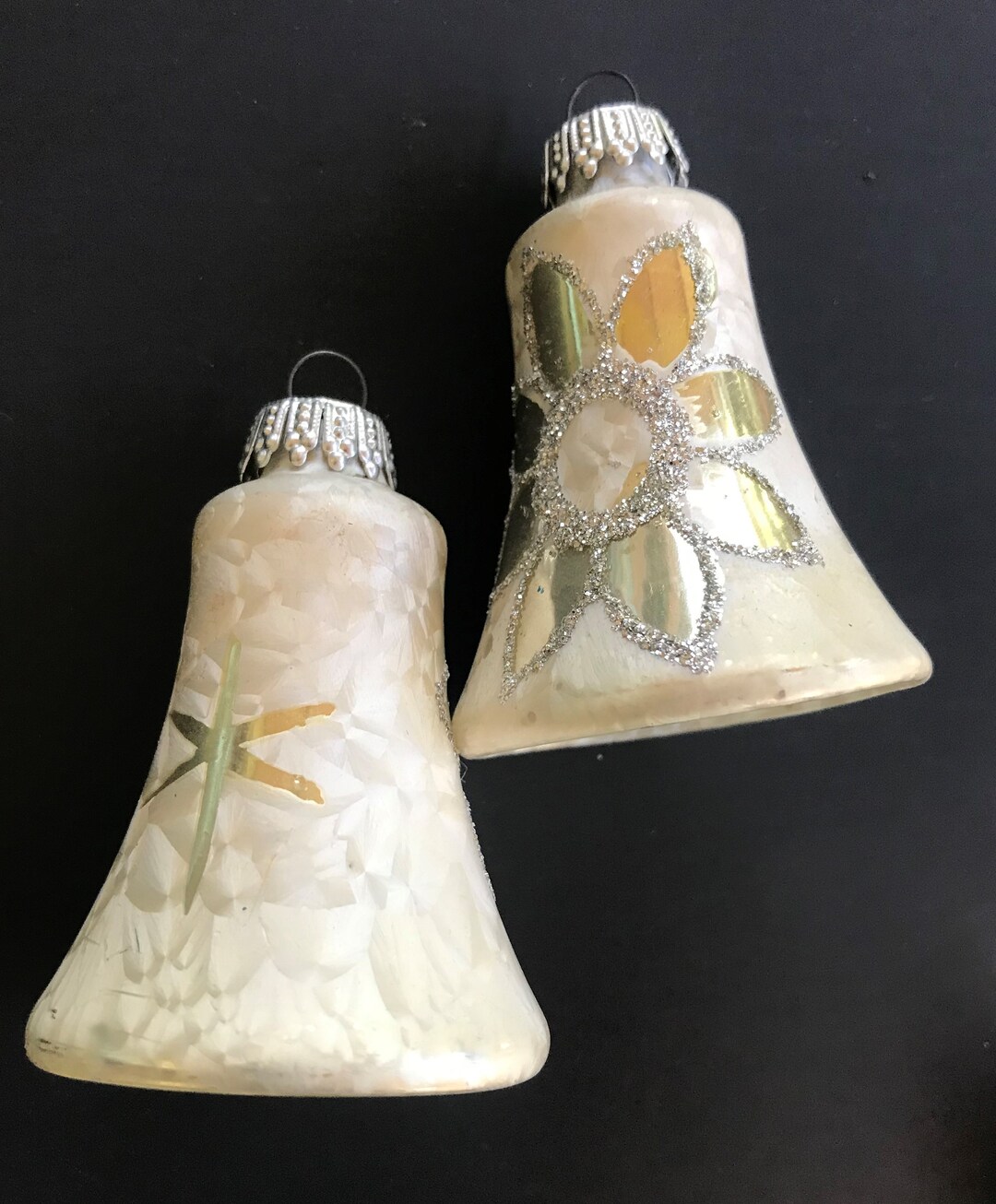 Two Vintage West German Glass Bells - Etsy