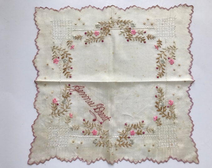 Antique Silk Embroidered Handkerchiefs – You Choose, Thoughtful Gift ...