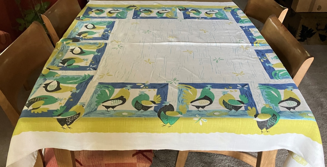 Vintage Linen Leacock Hennery Tablecloth - Etsy