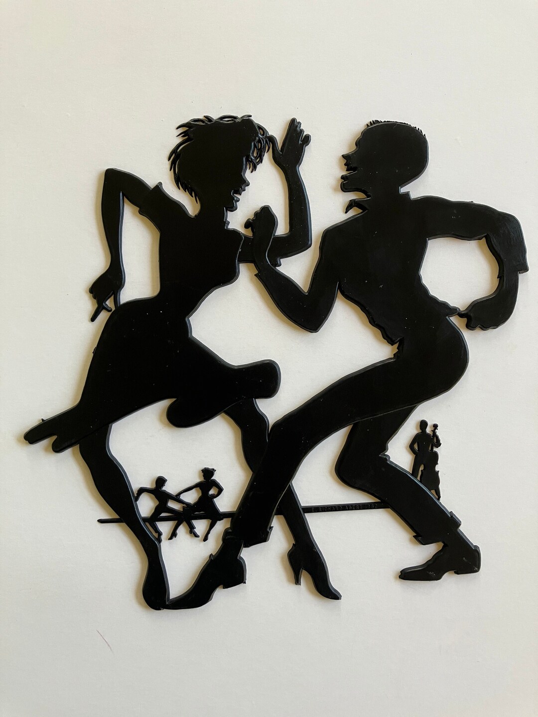 Vintage Plastic Silhouette of Dancers - Etsy