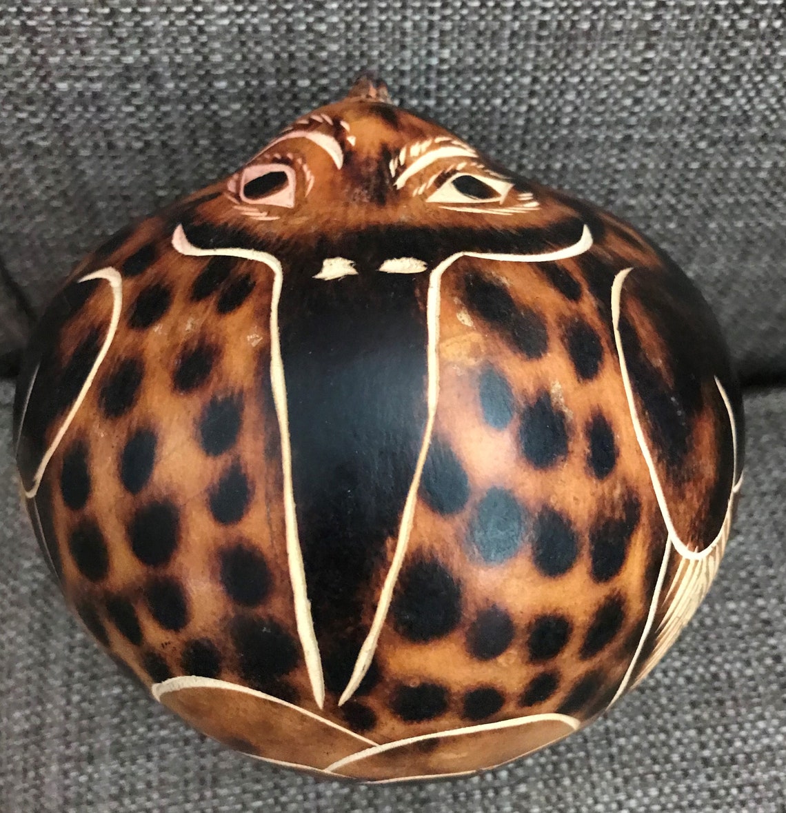 Vintage Peruvian Carved Gourd - Etsy