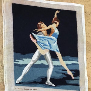 Vintage Needlepoint Ballet Picture - Etsy