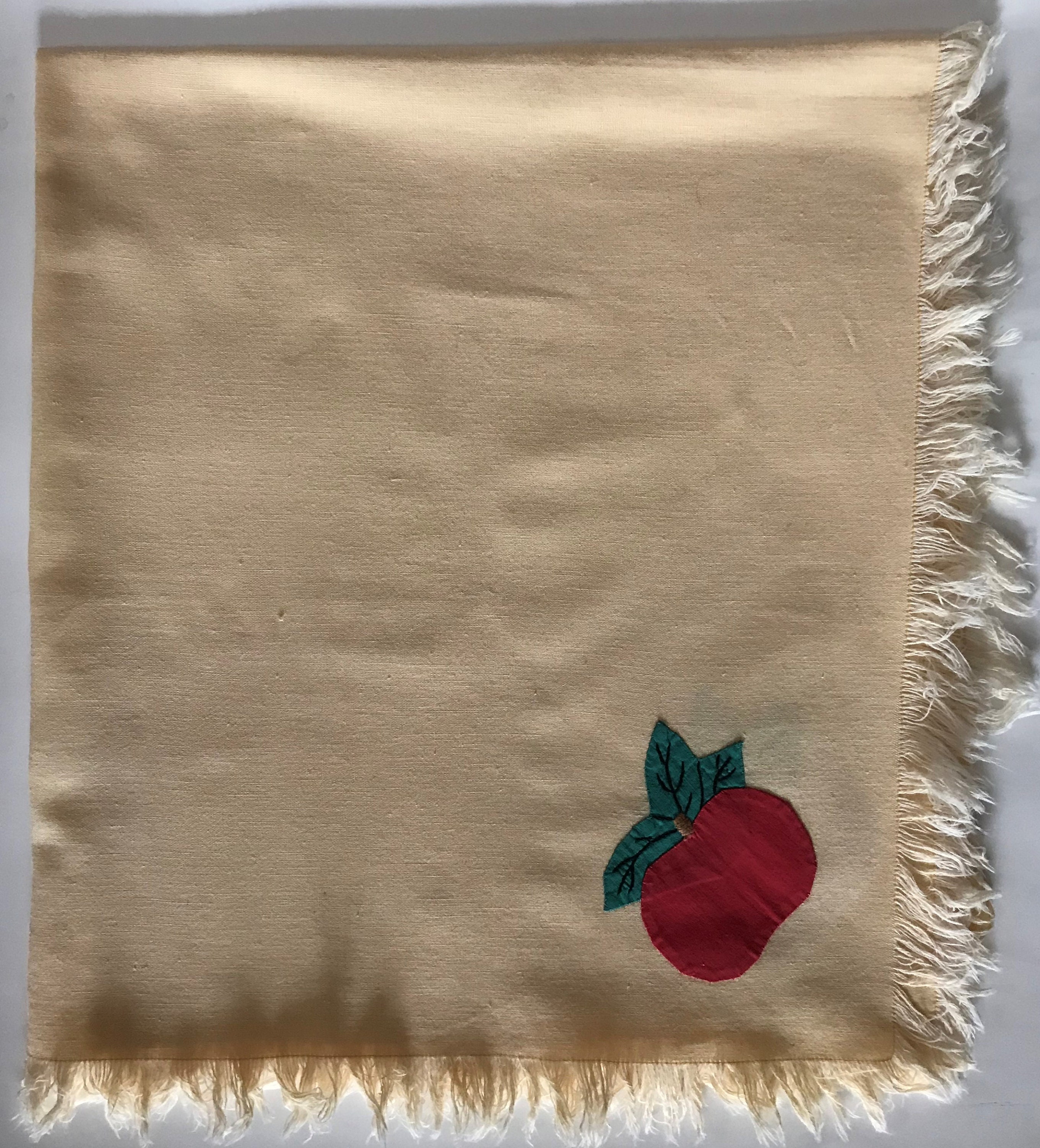Vintage Appliqued Apple Tablecloth - Etsy UK