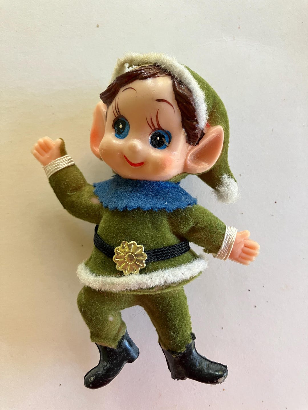 Vintage Velour Christmas Elf - Etsy