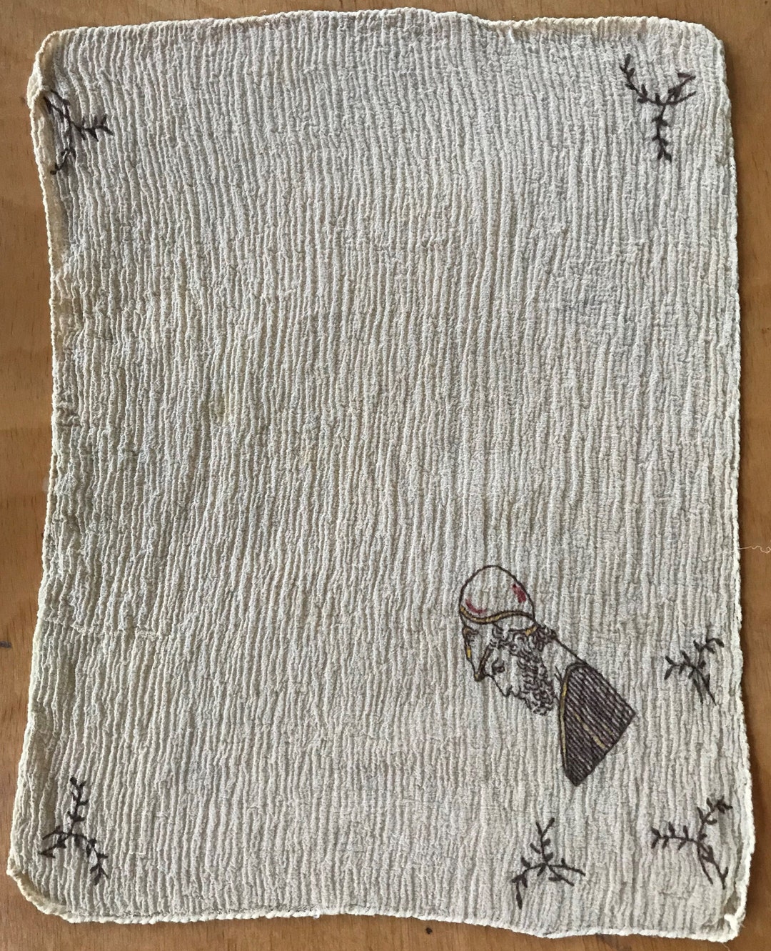 Vintage Roman Man on Shirred Fabric-hanky - Etsy