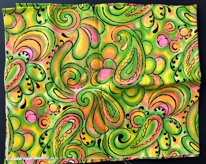 Vintage Psychedelic Fabric - Etsy