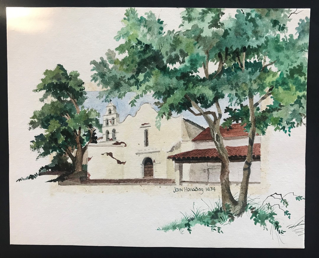Vintage Original Water Color by John Holladay - Etsy