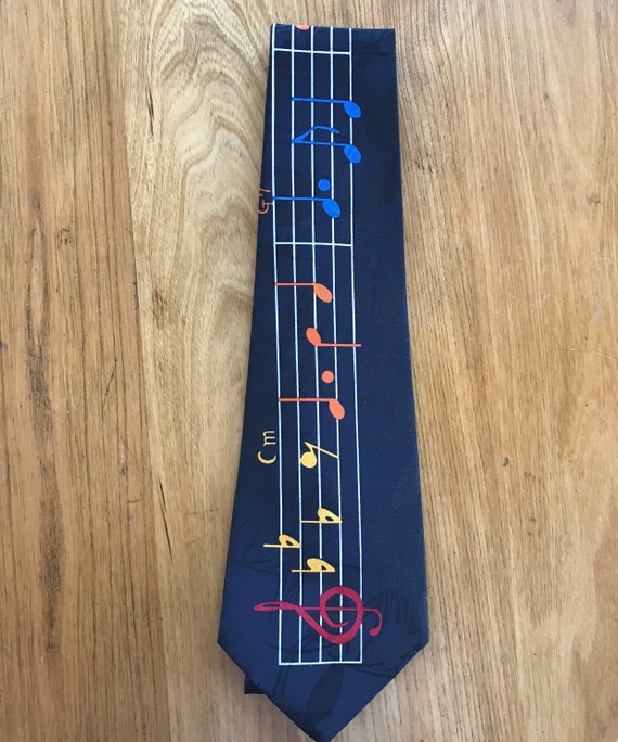 Vintage Musical Note Tie | Etsy