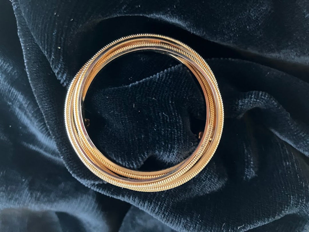 Vintage Kramer Circular Brooch - Etsy