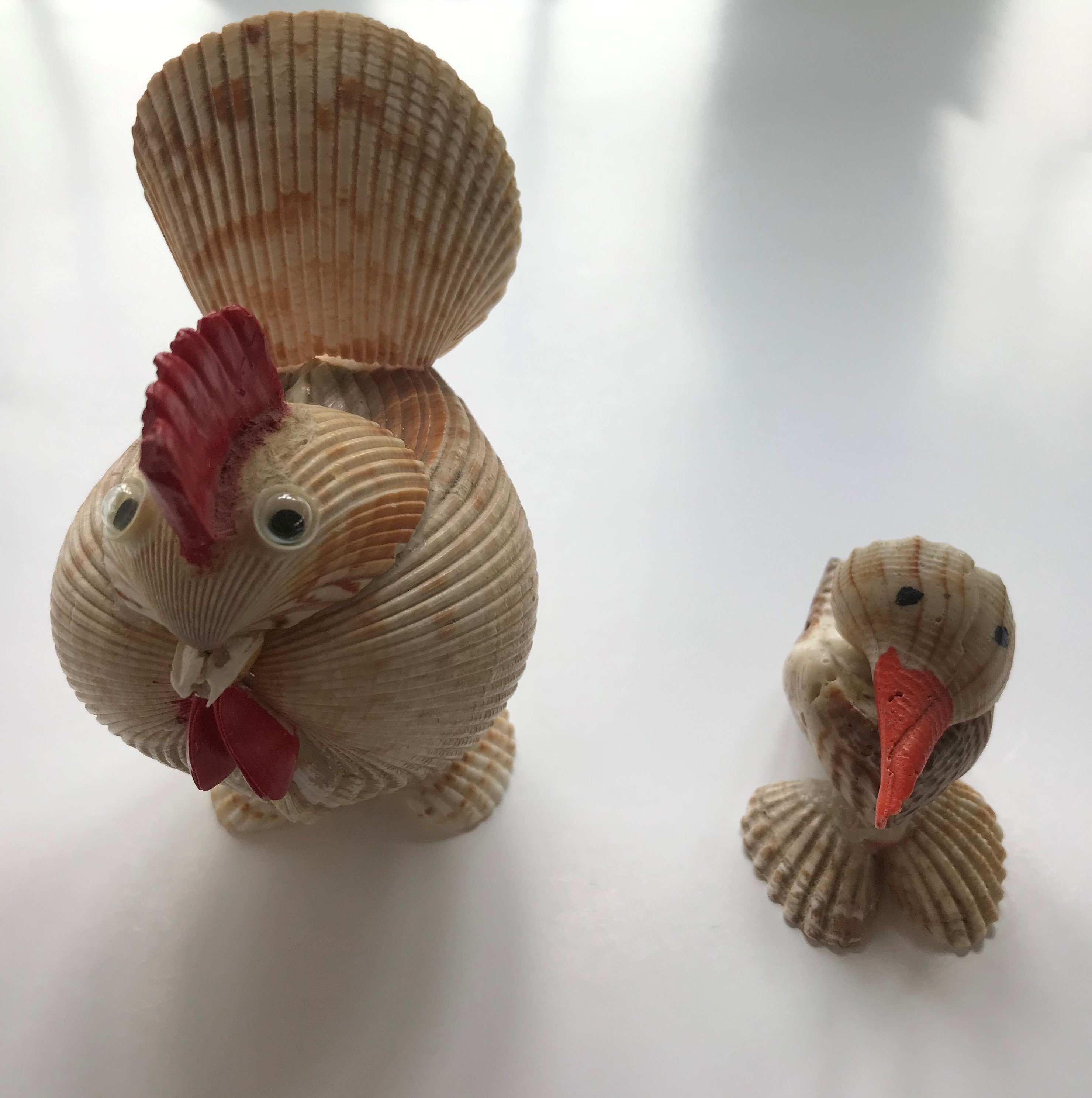 Vintage Shell Hen and Bird - Etsy
