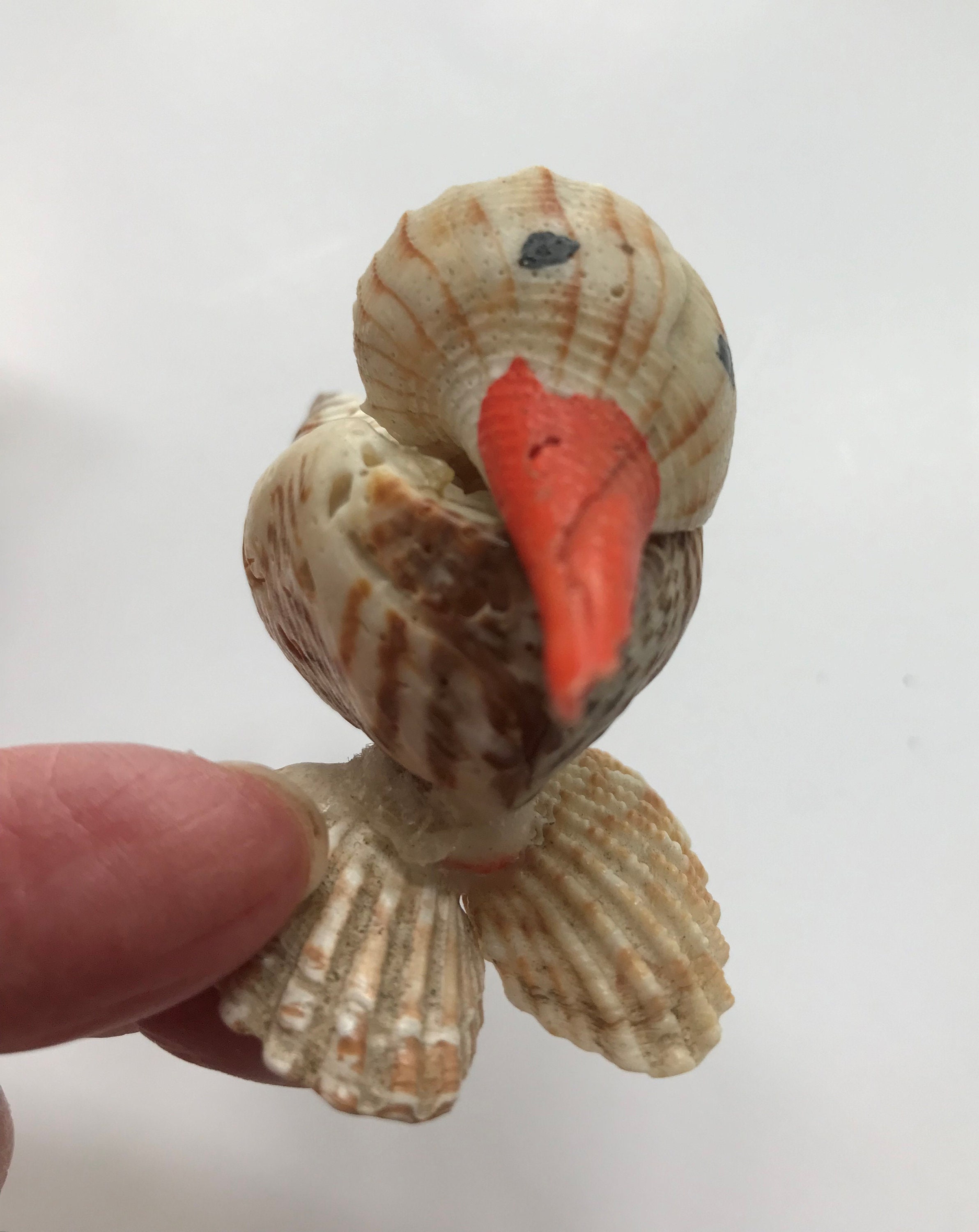 Vintage Shell Hen and Bird - Etsy