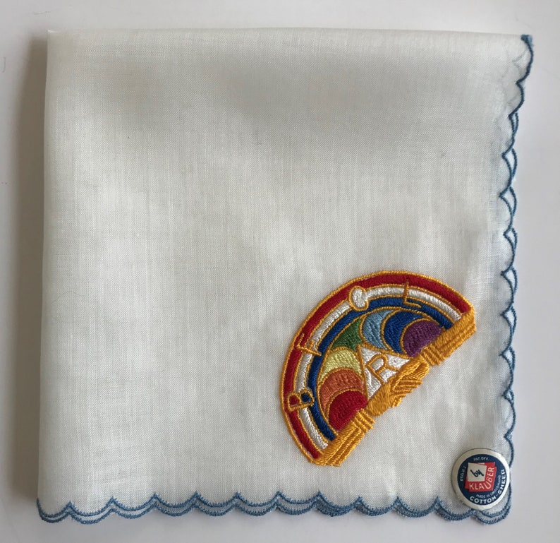 Vintage Rainbow Girls Handkerchief - Etsy