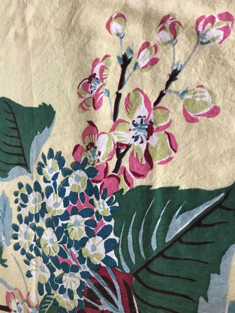 Vintage Flowered Fabric | Etsy
