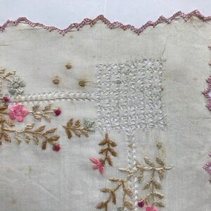 Vintage Silk Handkerchief With Cutwork - Etsy