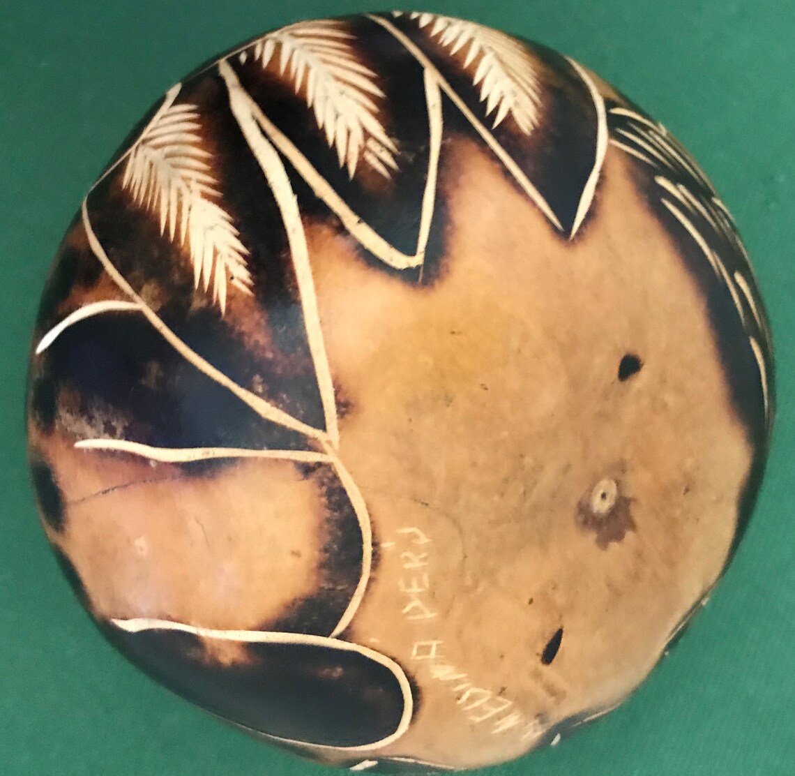 Vintage Peruvian Carved Gourd - Etsy