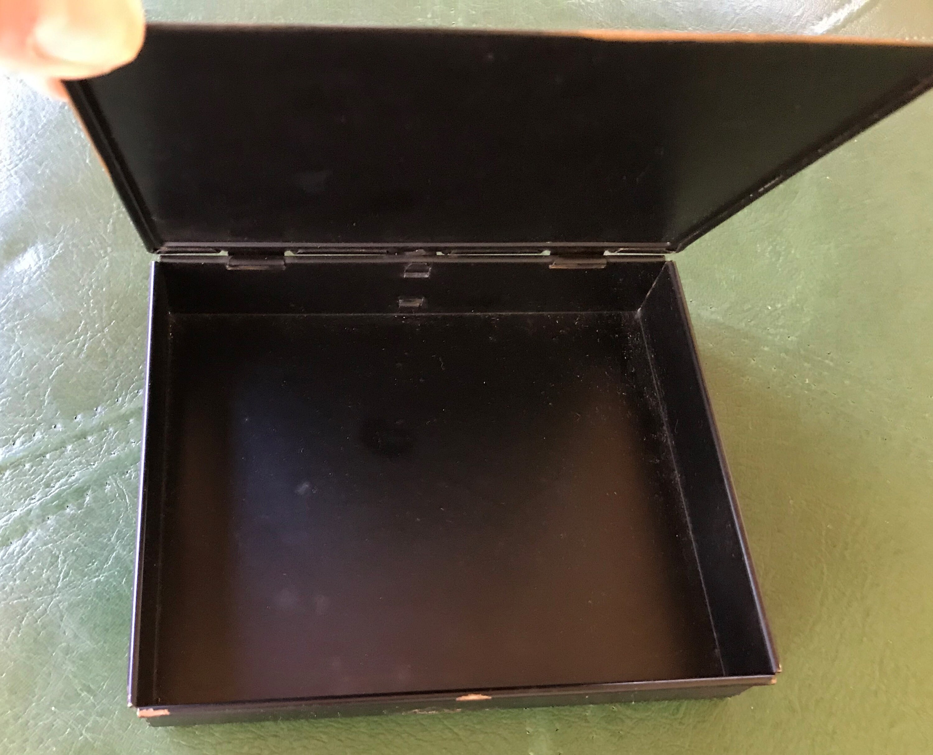 Vintage Hand Painted Metal Box - Etsy