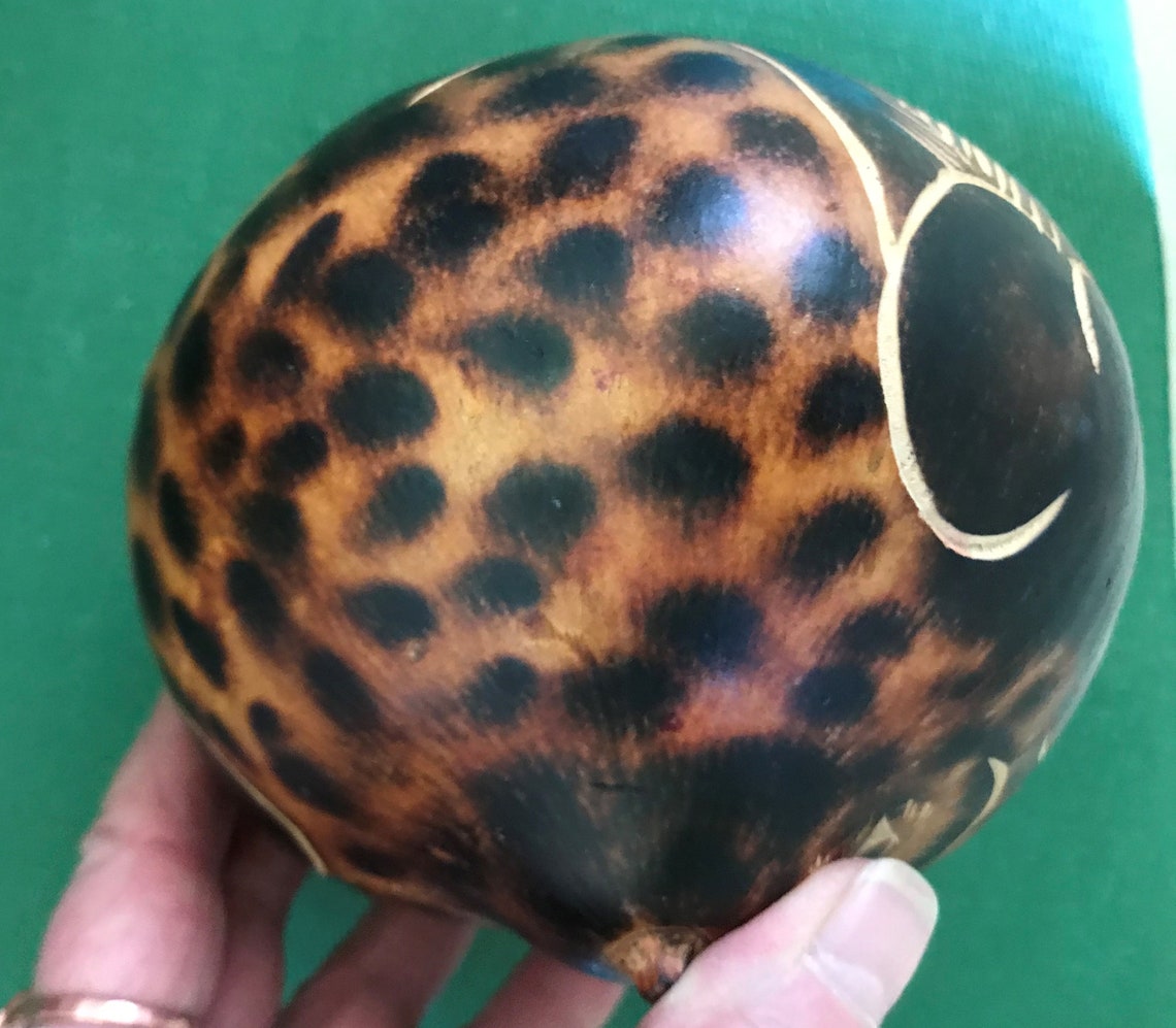 Vintage Peruvian Carved Gourd - Etsy