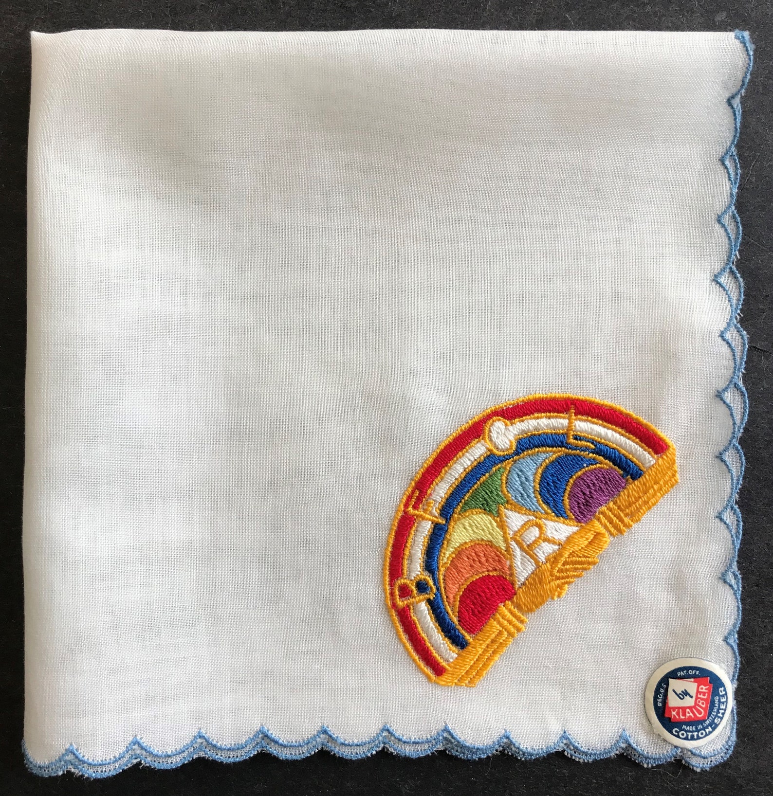 Vintage Rainbow Girls Handkerchief | Etsy