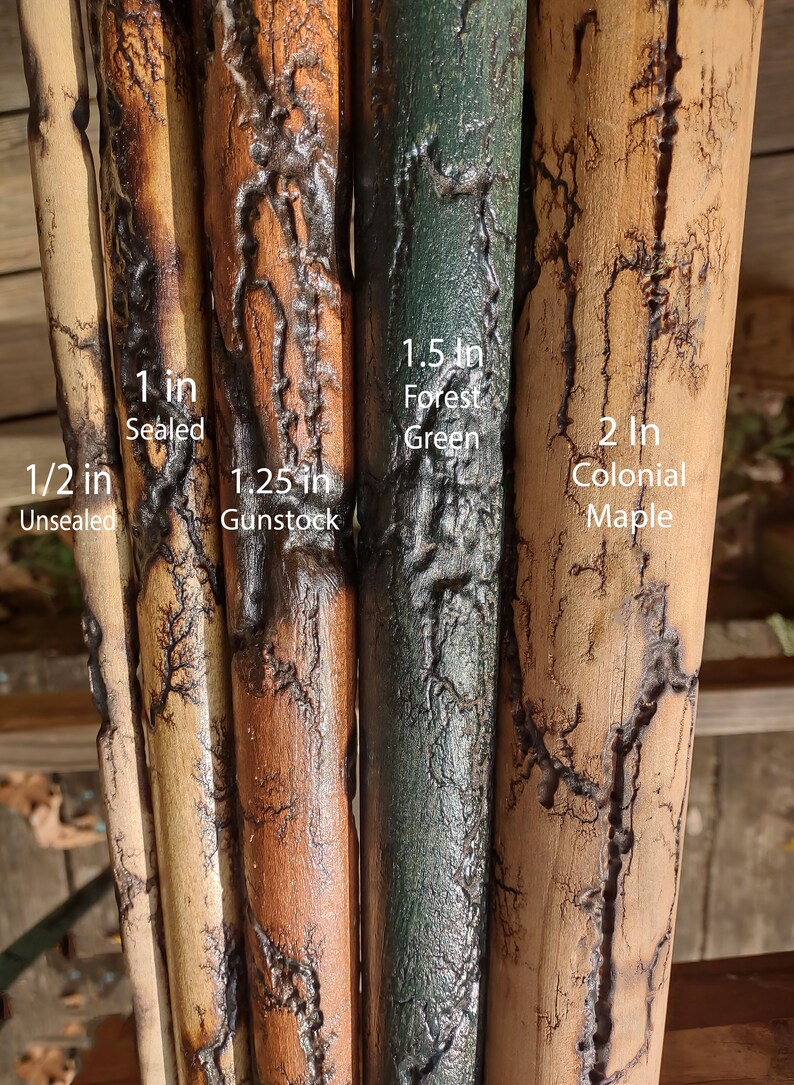 Solid Wood Lichtenberg Fractal Burned Staff / Baton Starter - Etsy UK