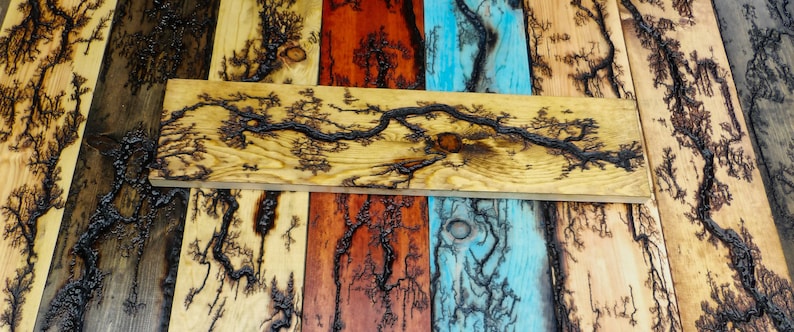 Red Oak Lightning Struck 1x6 Lichtenberg Fractal Burned Wood - Etsy