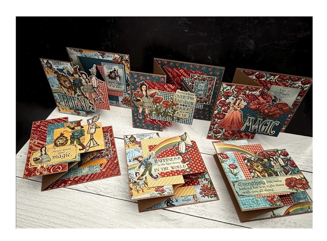 Wonder of Oz - Triple Z-fold DIY Card Kit - Graphic 45 - Etsy
