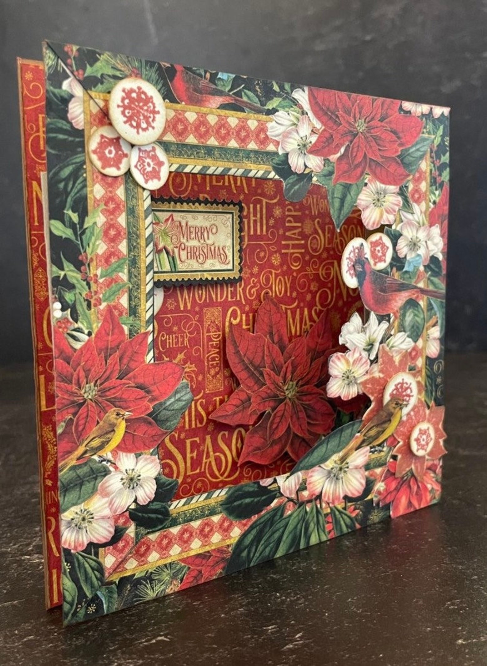 Warm Wishes Framed Cards & Accordion Cards Set 6-card DIY - Etsy