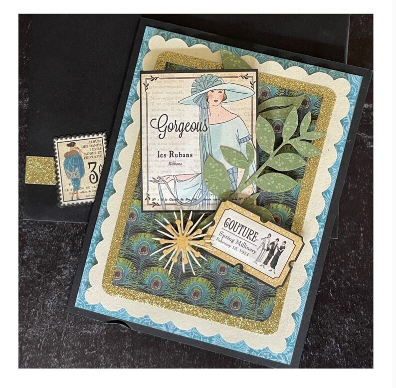 Couture Glamorous & Glittery Cards Graphic 45 DIY Card - Etsy